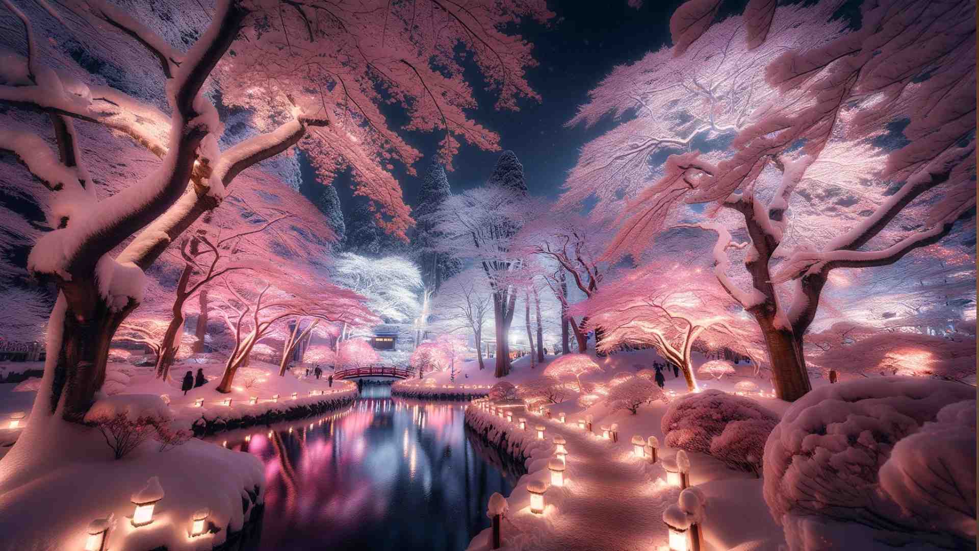 Winter Cherry Blossom Light Up - Festival Of Lights